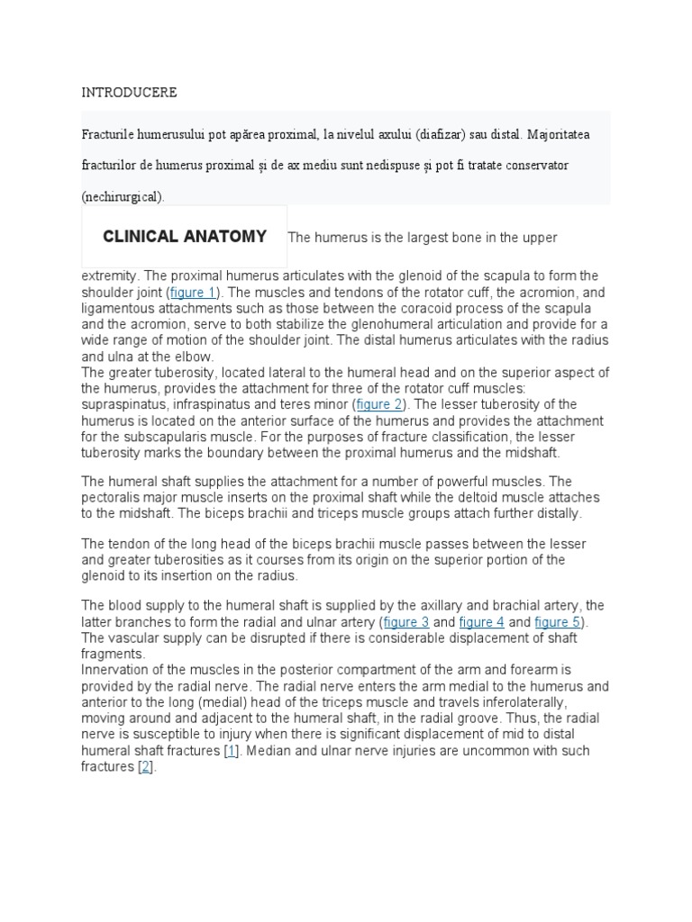 Fracturile Diafizei de Humerus | PDF | Wellness | History