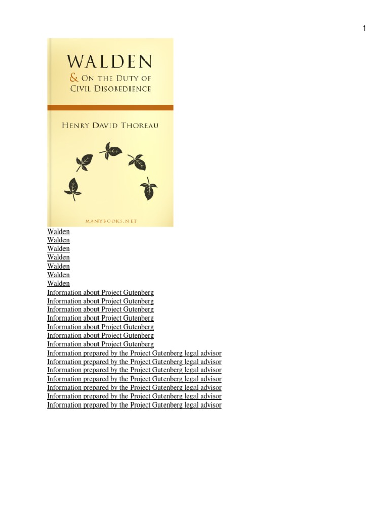 Walden by Henry David Thoreau | PDF