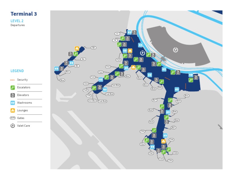Toronto Pearson Terminal 3 Map Departures 20190429 | PDF