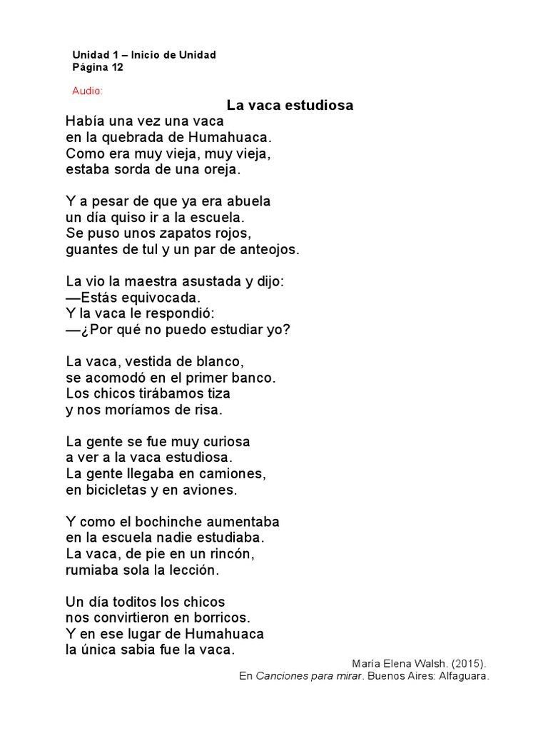 La Vaca Estudiosa | PDF