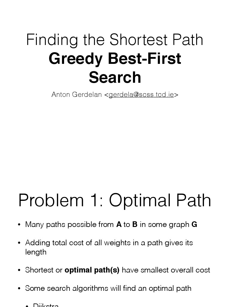 Greedy Best-First Search Notes | PDF | Mathematical Relations | Graph ...