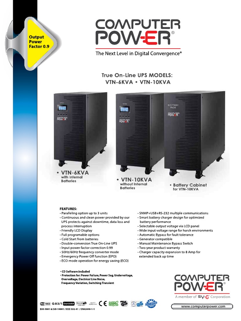 Computer Power VTN 6 10 Kva En2020 | PDF