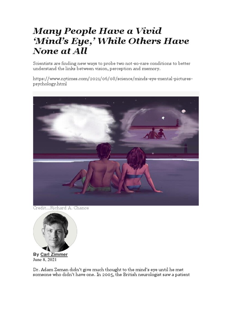 Mind's Eye | PDF | Mental Image | Mind