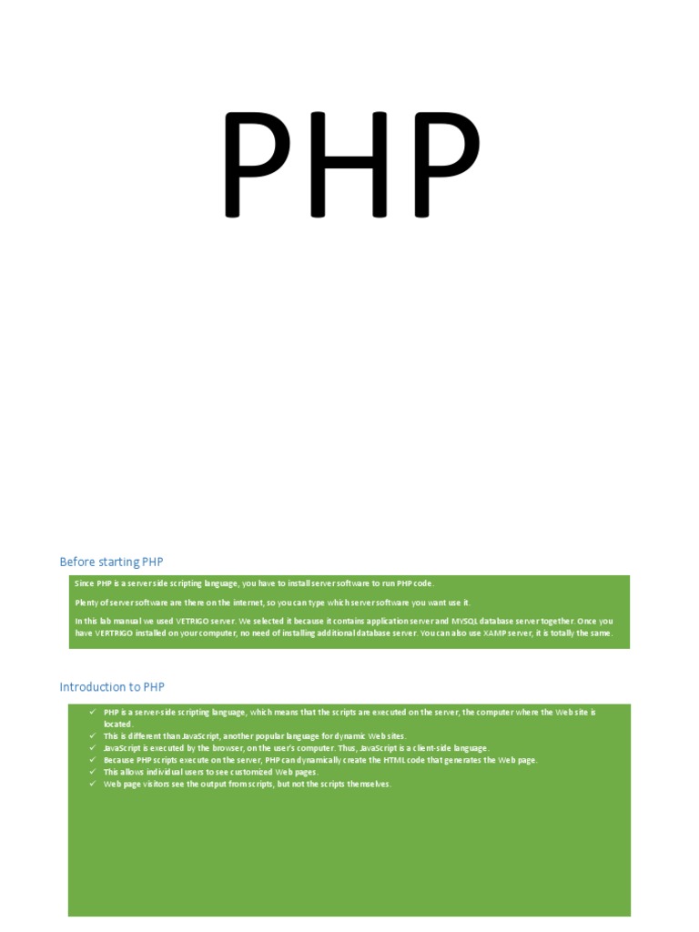 Php Introduction And Basic Syntax Pdf Dynamic Web Page Php 2697