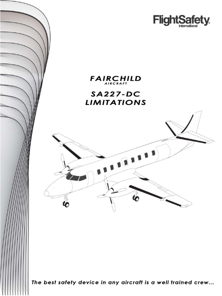 SA227-DC Limitations Section | PDF | Landing Gear | Airspeed