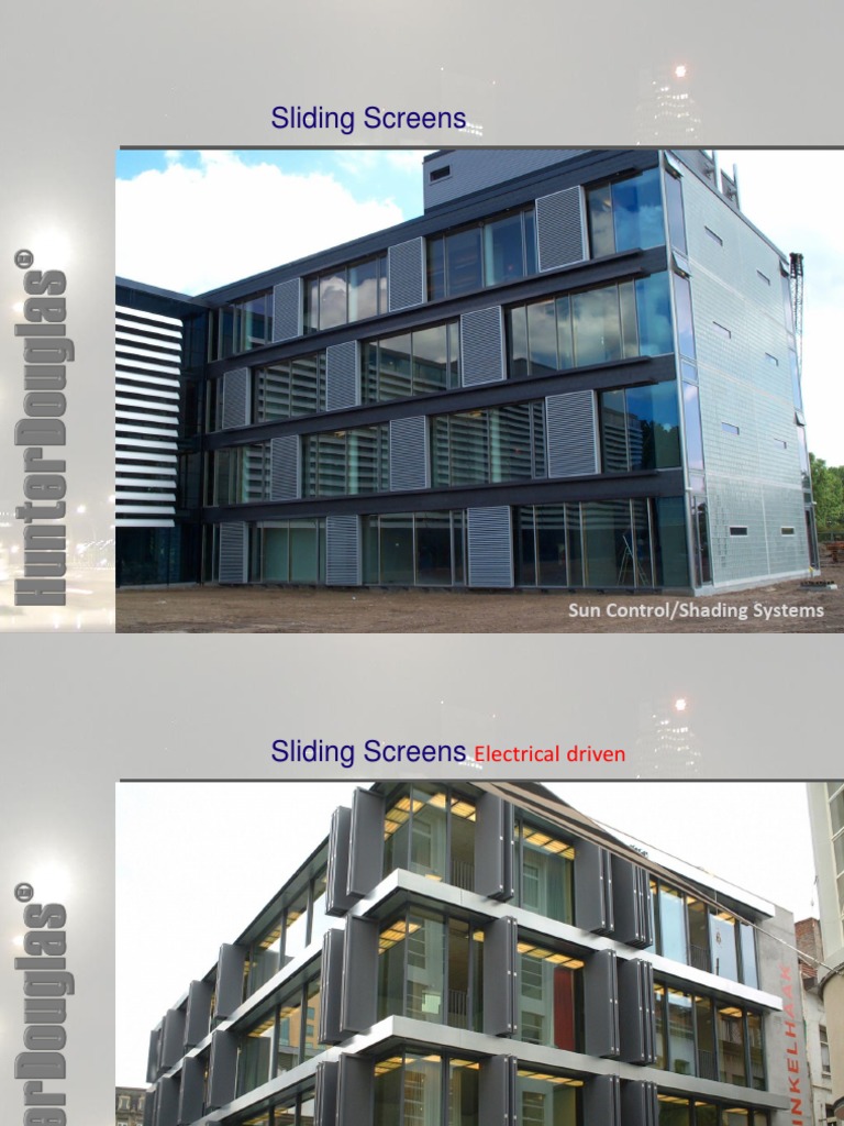 Sliding Screens: Sun Control/Shading Systems | PDF