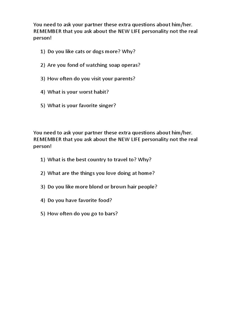 Present Simple Speaking Club 1 Meeting 1 Activity | PDF