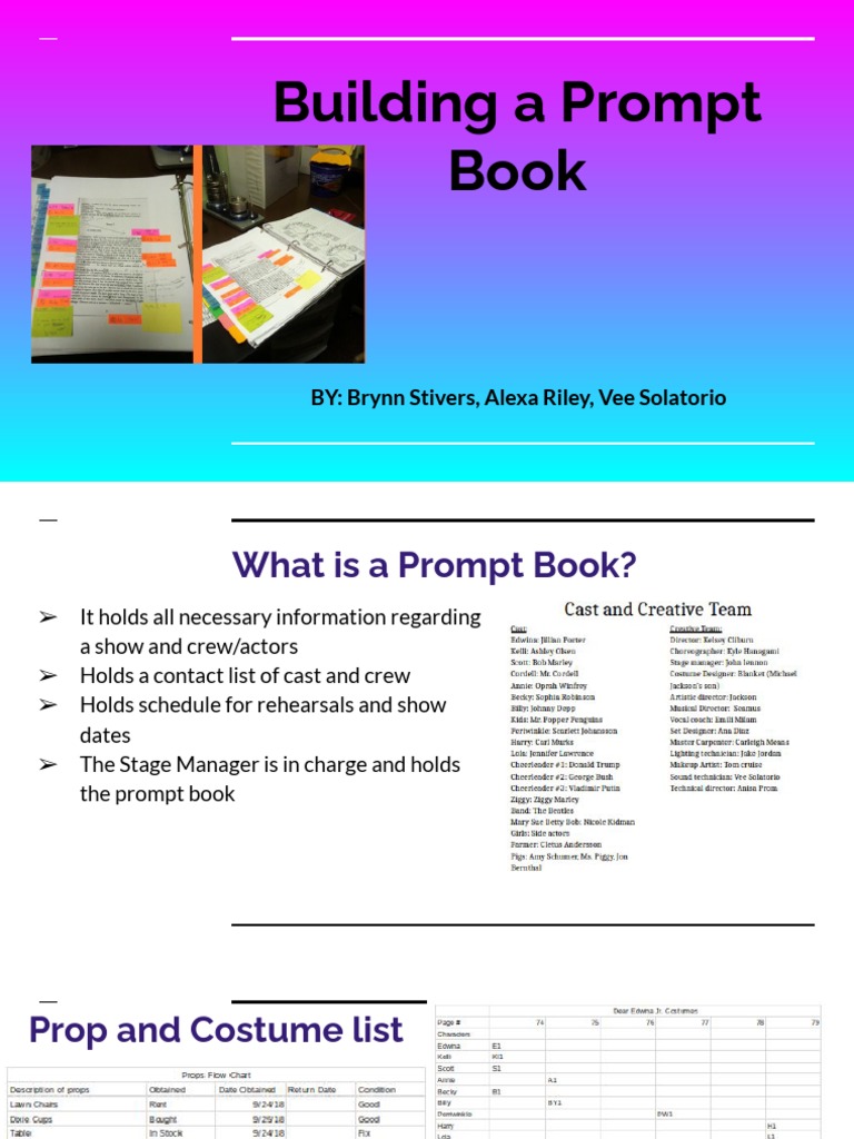 Building A Prompt Book | PDF