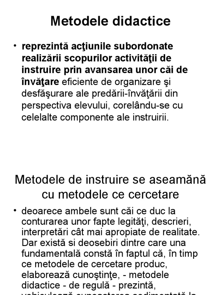 Metode Didactice | PDF