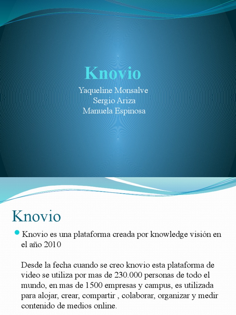 Ventajas y Usos de Knovio en Presentaciones | PDF | Microsoft ...