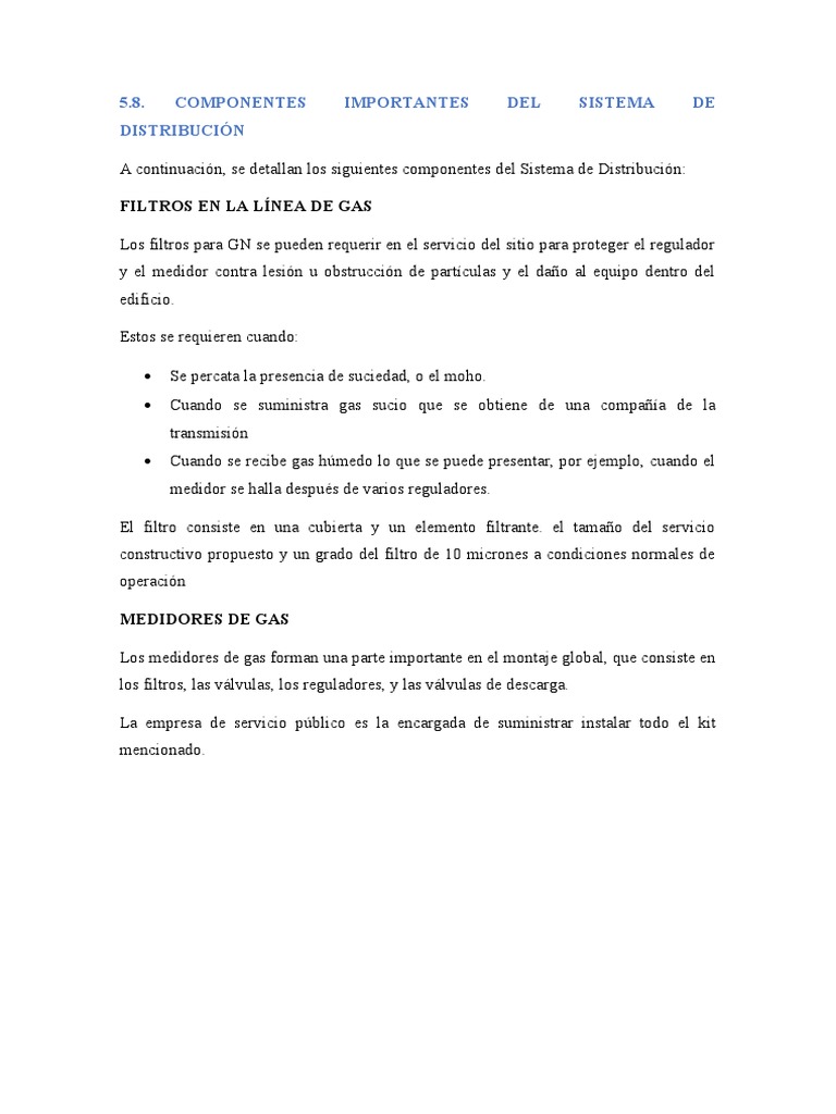 Componentes Clave del Sistema de Gas | PDF | Presión | Gases