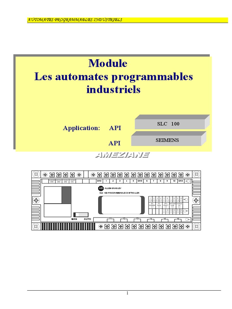 Automates Programmables Industriels (API) | PDF | Automate programmable ...