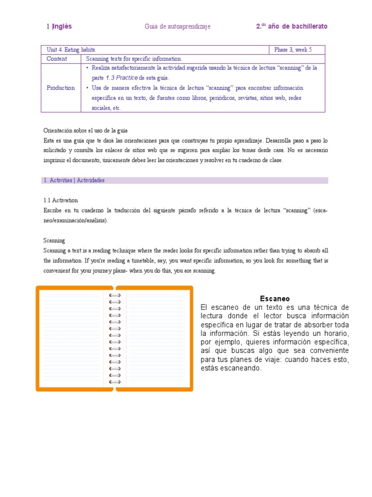 Guia Autoaprendizaje 2do Bto Ingles F3 S5 Descargar Gratis Pdf