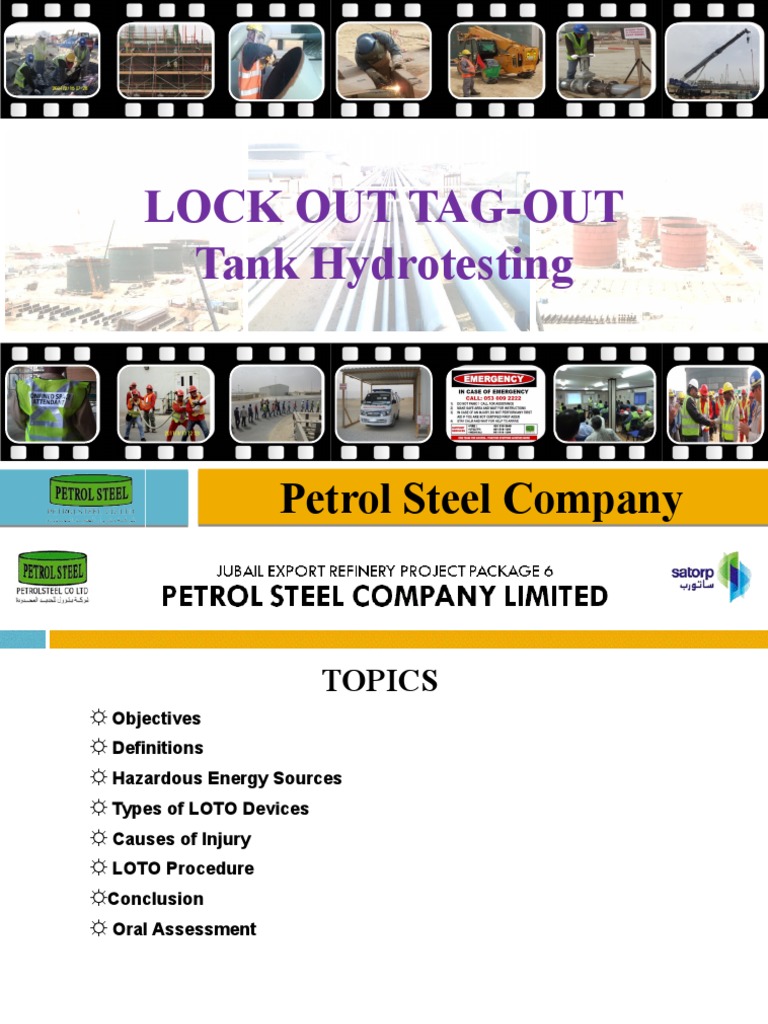 HSE PSCL HydroTest LOTO | PDF | Safety | Energy And Resource