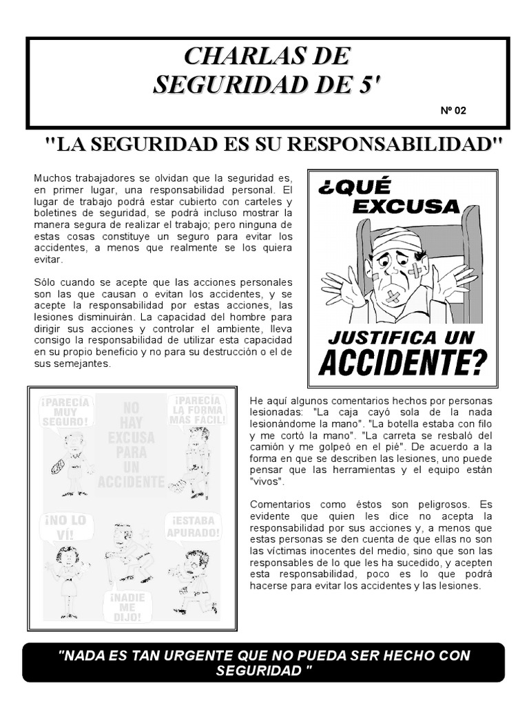 Seguridad: Tu Responsabilidad Personal | PDF | Seguridad y salud ...