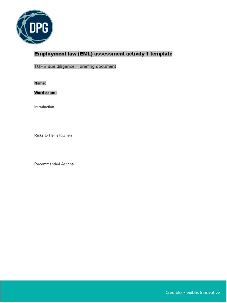 CIPD Level 5 HR EML Assessment Template 1 v1.0 | PDF