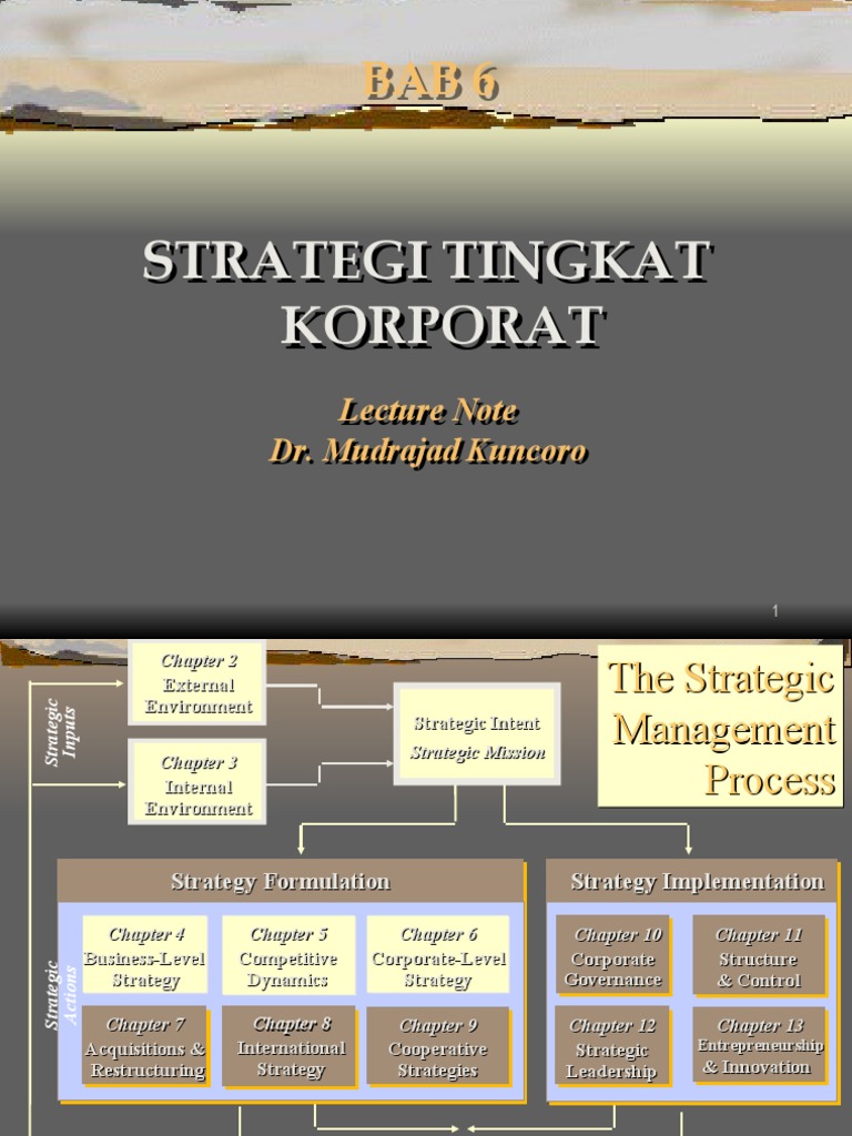 Bab 6 Strategi Tingkat Korporat | PDF
