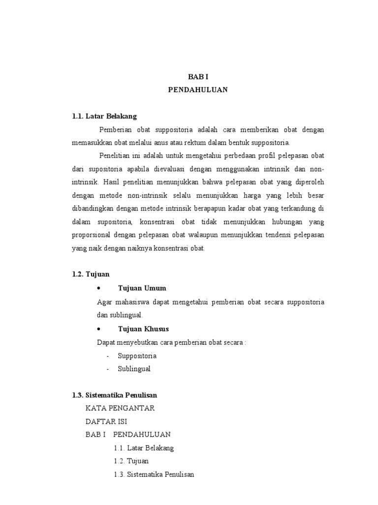 Profil Pelepasan Obat Suppositoria | PDF | Kesehatan Holistik
