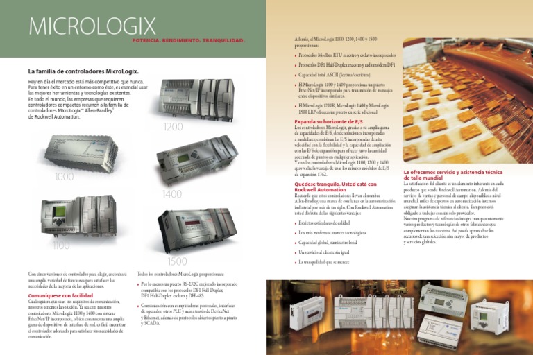 Micrologix: La Familia de Controladores Micrologix | PDF | Tecnología ...