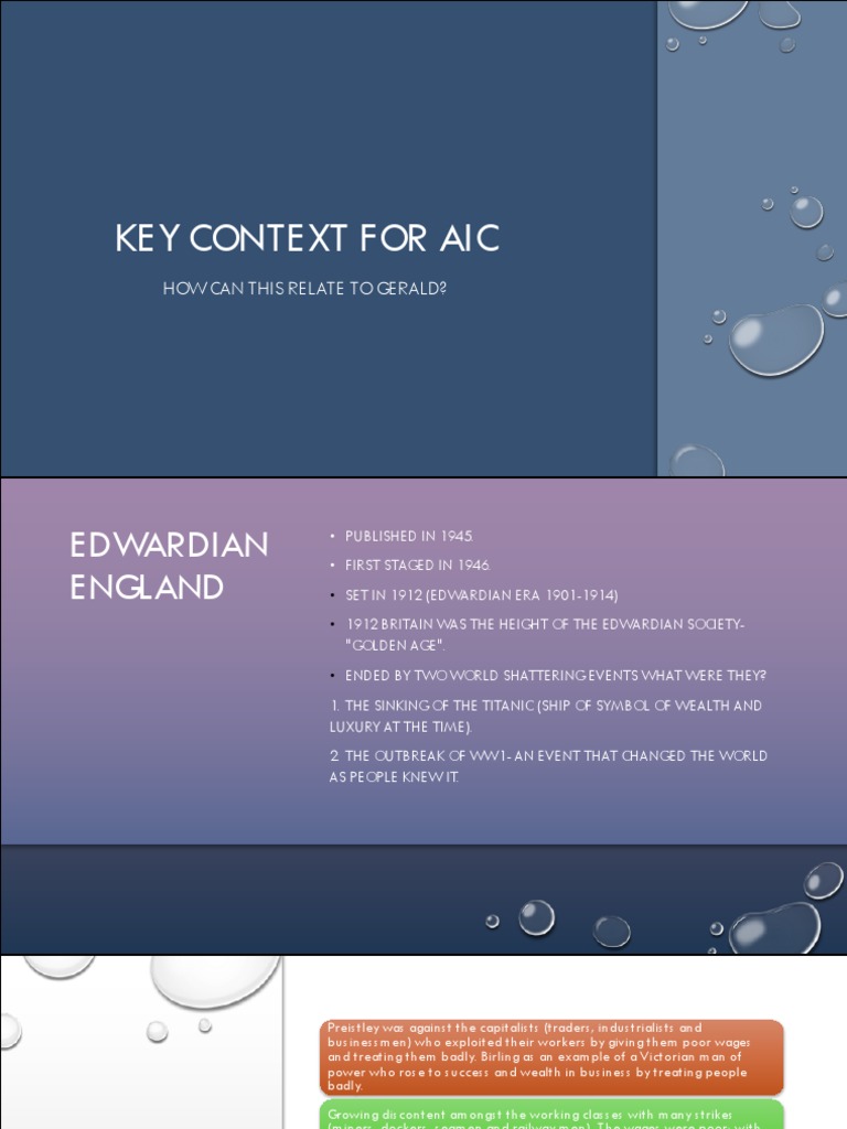 Context of AIC - Gerald | PDF | Etiquette