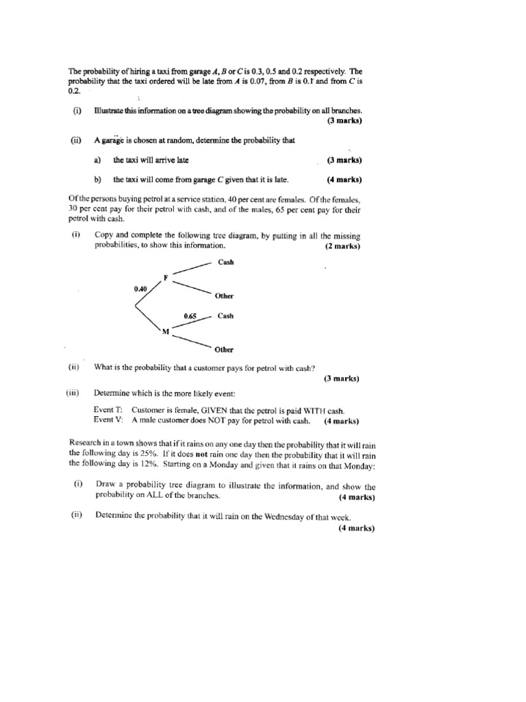 Tree Diagrams For Add Mathll | PDF