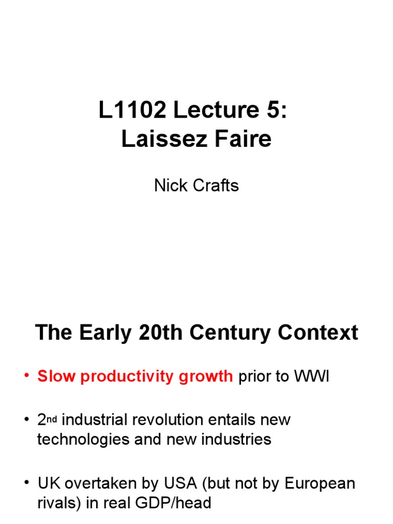 Laissez Faire - 1 | PDF | Economic Growth | Free Trade