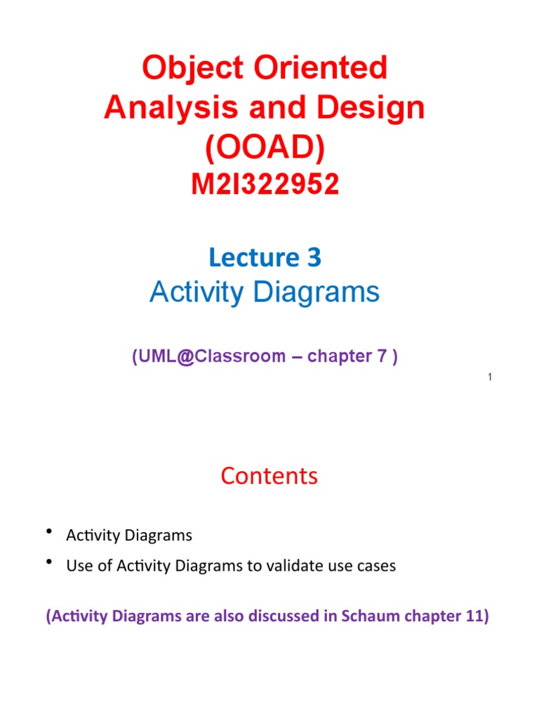 Activity Diagrams in OOAD Explained | PDF | Use Case | Systems Engineering