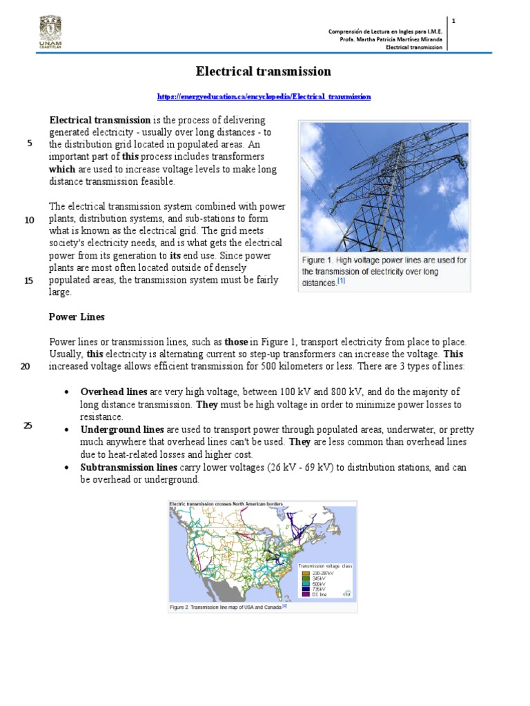 Electrical Transmission Is The Process of Delivering | PDF | Electric ...