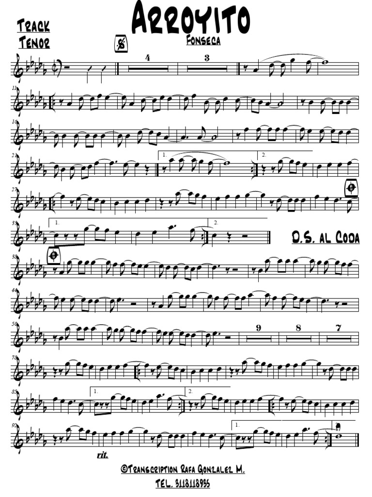 Arroyito..sax Tenor | PDF