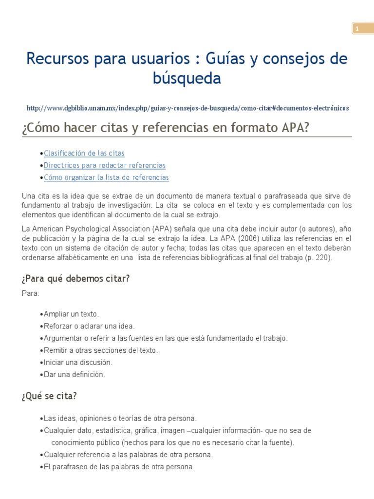 Formato Apa | PDF | Estilo apa | Citación