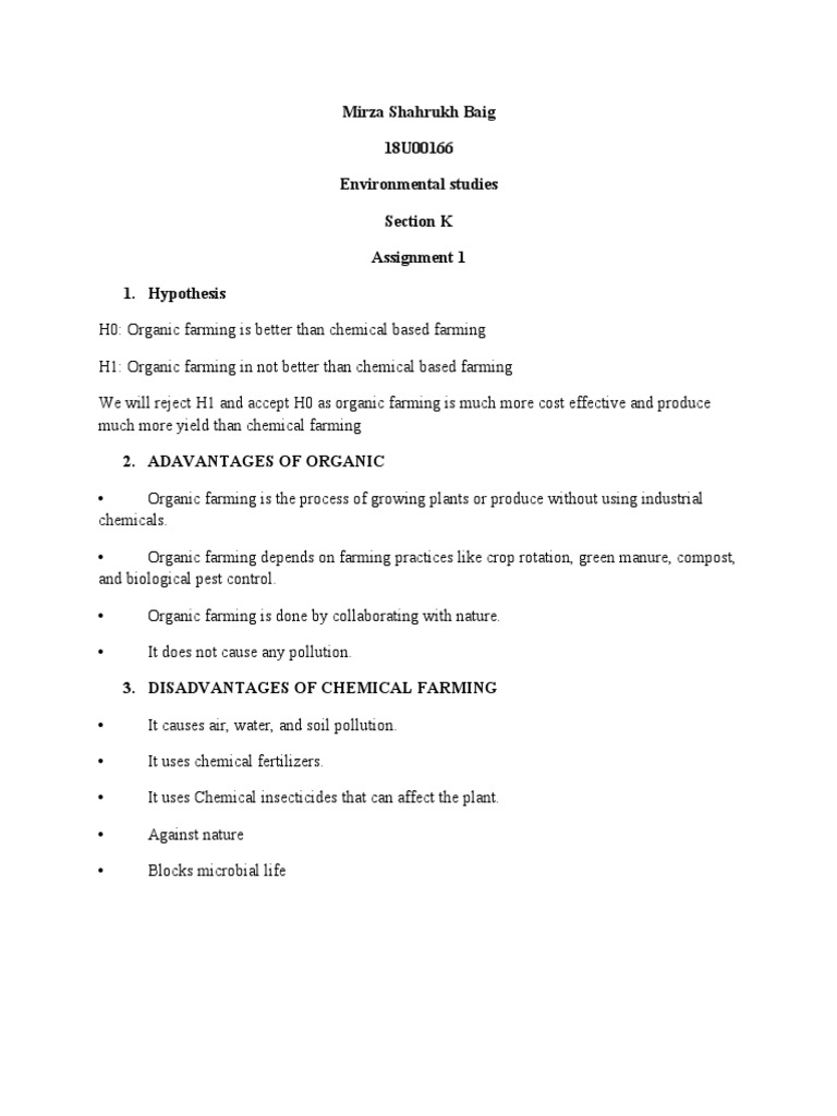 Environmental Issues Assignment | PDF | Organic Farming | Manure