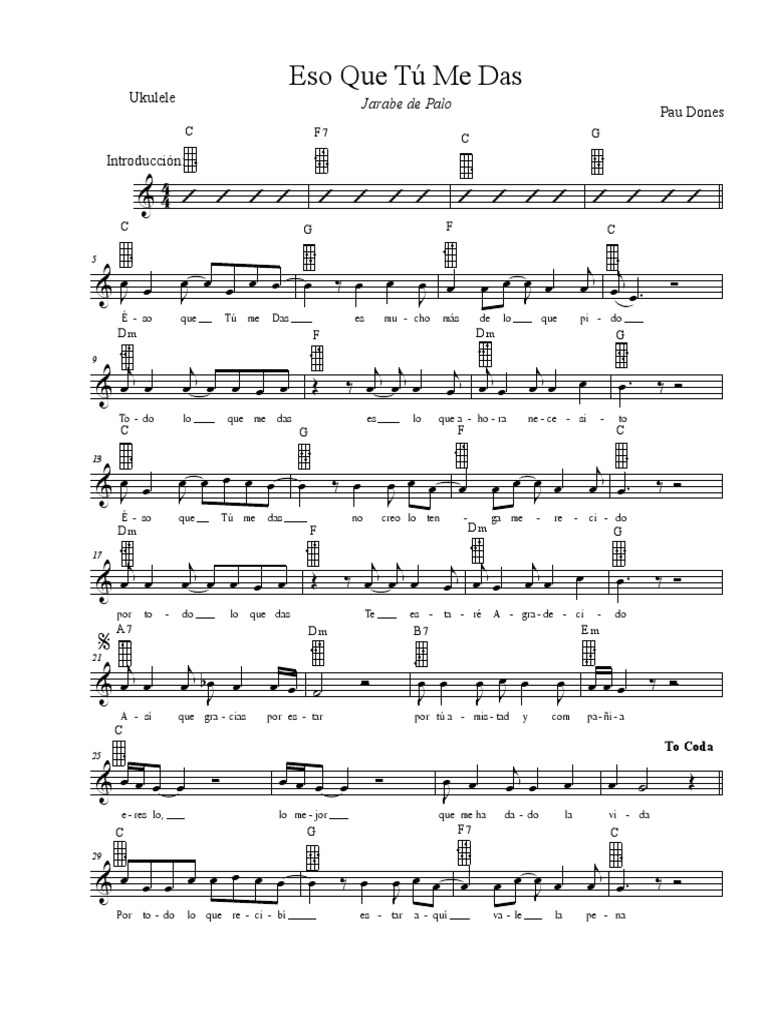 Eso Que Tu Me Das Ukelele | PDF | Entretenimiento (general)