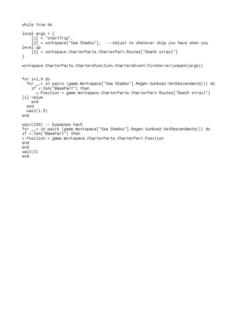 DSS3 Script for Sea Shadow Trip | PDF