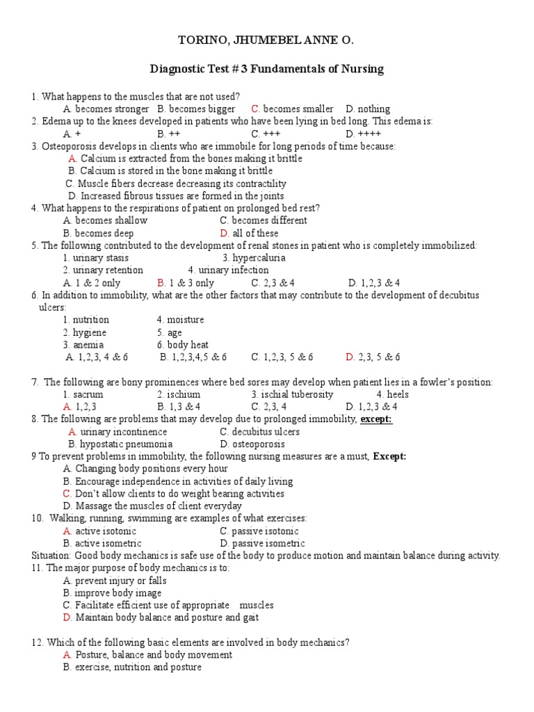 Diagnostic Test 3 Fundamentals of Nursing | PDF | Urinary System ...