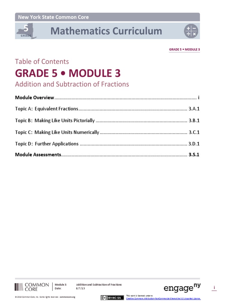 Grade 5 Math Module 3 | PDF | Common Core State Standards Initiative ...
