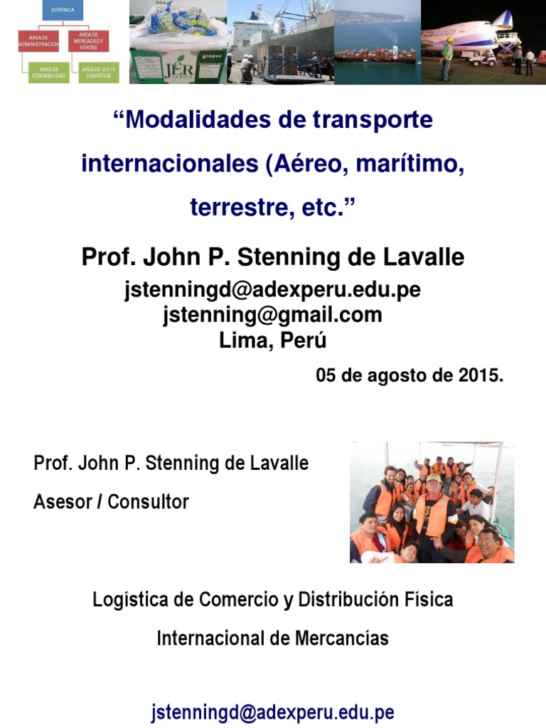 Modalidades De Transporte Internacional Pdf Transporte Logística