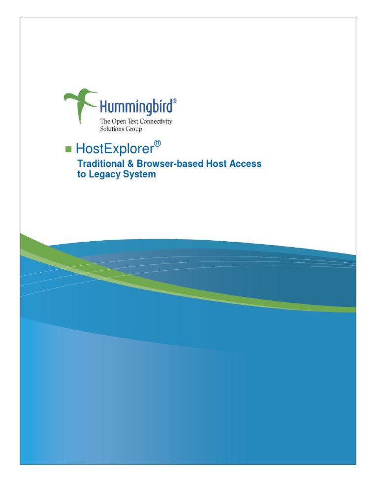 Whitepaper Technical Overview Open Text HostExplorer | PDF | Microsoft ...