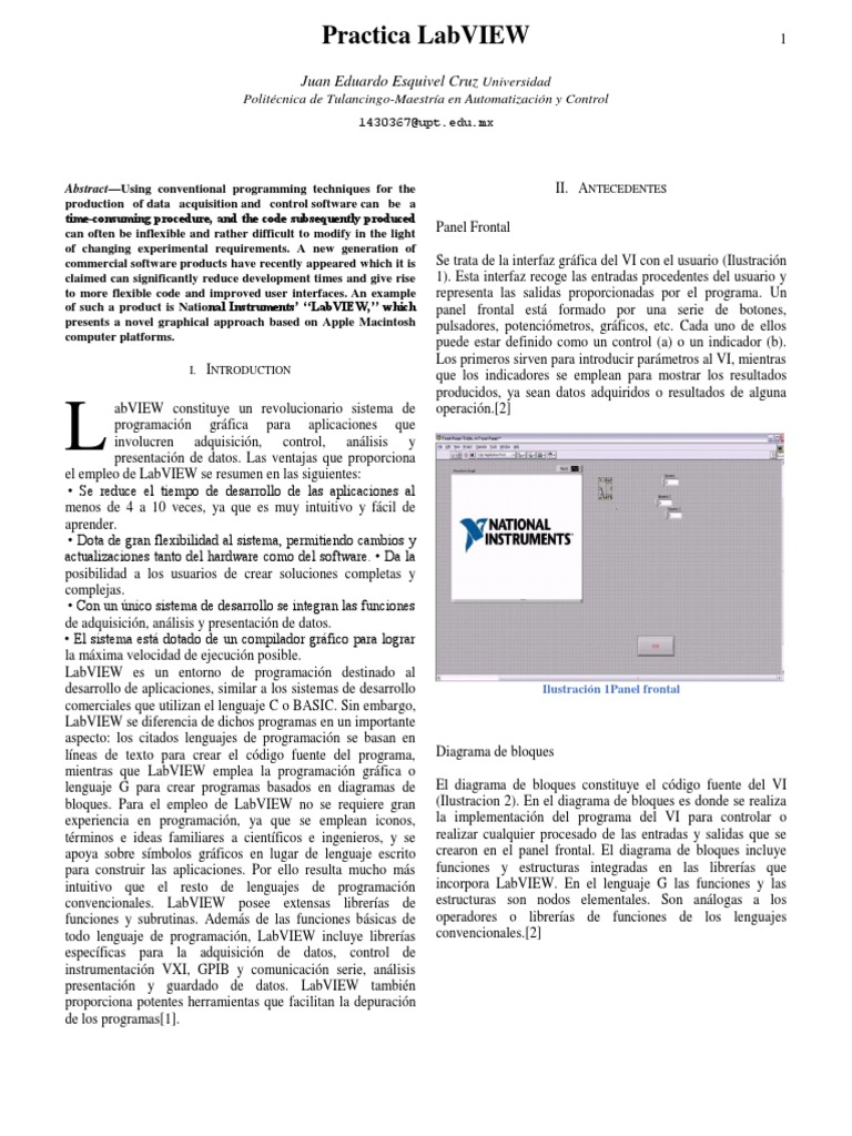 PDF - Práctica LabVIEW Esquivel | PDF | Lenguaje de programación ...
