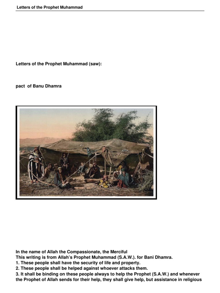 Letters and Pacts of Prophet Muhammad | PDF | History | Religion ...