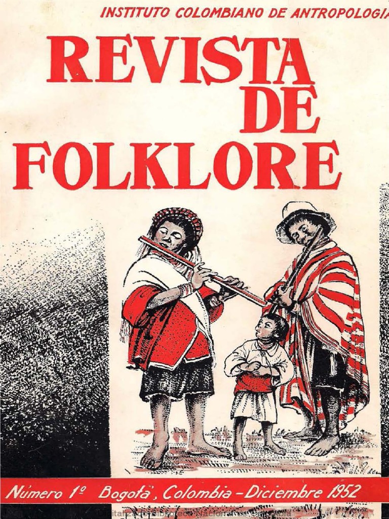 Rev Folklore Nro1 Dic 1952 | PDF | Andes | Colombia