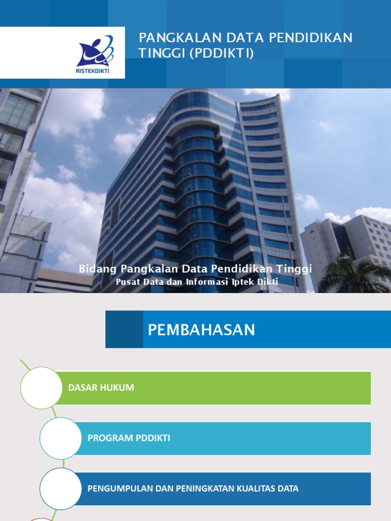 Pangkalan Data Pendidikan Tinggi (Pddikti) | PDF