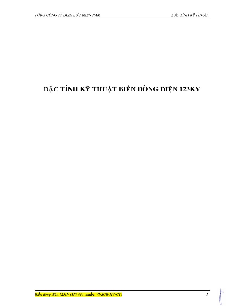 9 Vi Sub HV CT | PDF