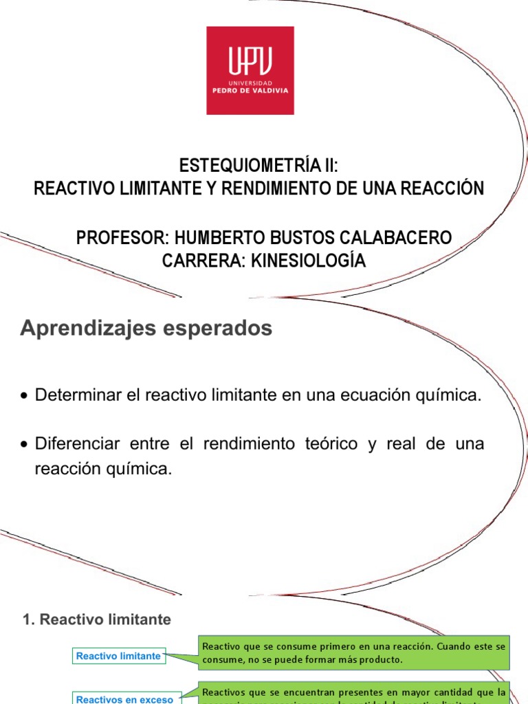 Clase Ejercicios Reactivo Limitante | PDF | Estequiometría | Procesos ...