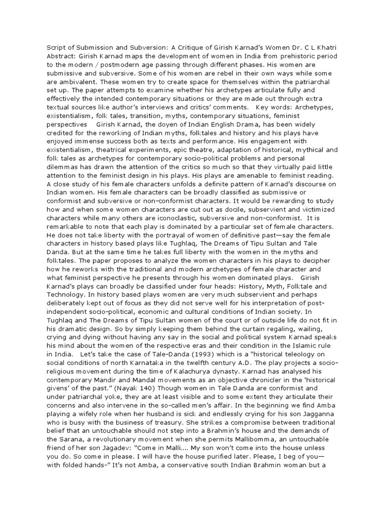 Script of Submission and Subversion | PDF | Poetry