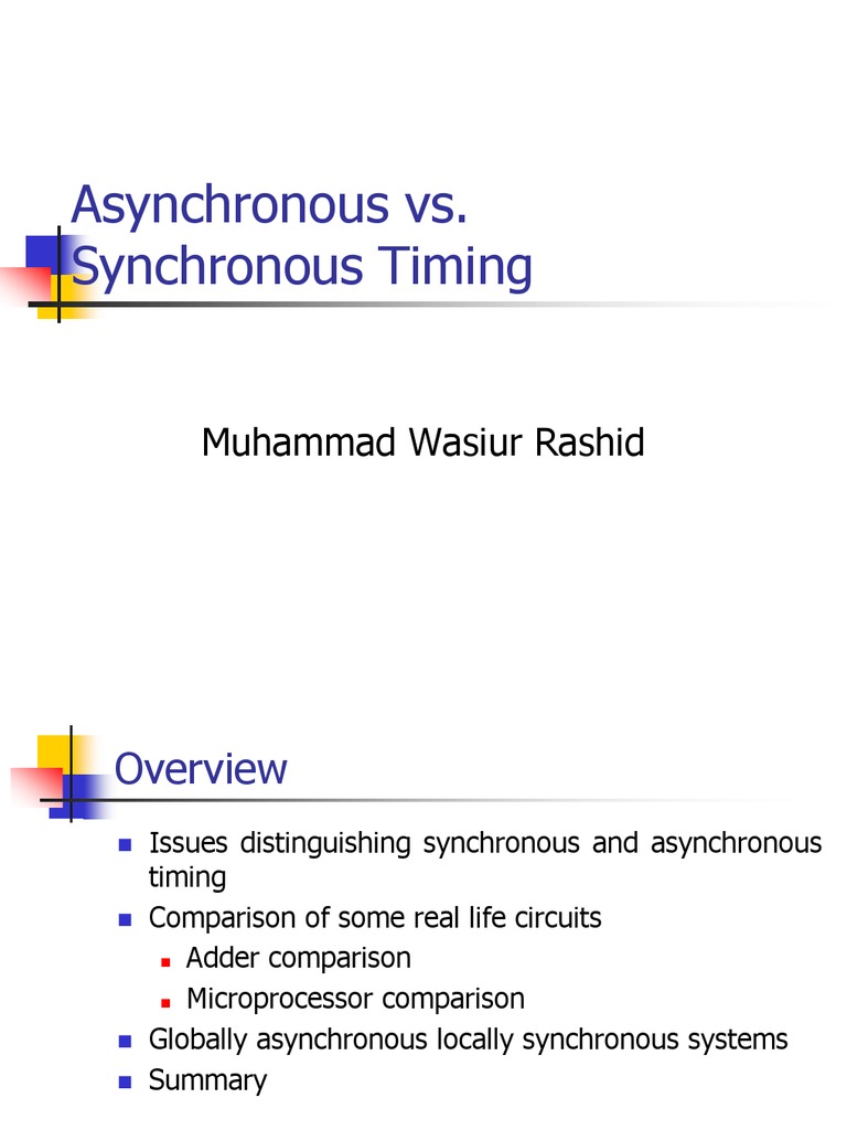 Asynchronous Vs Synchronous Timing | PDF