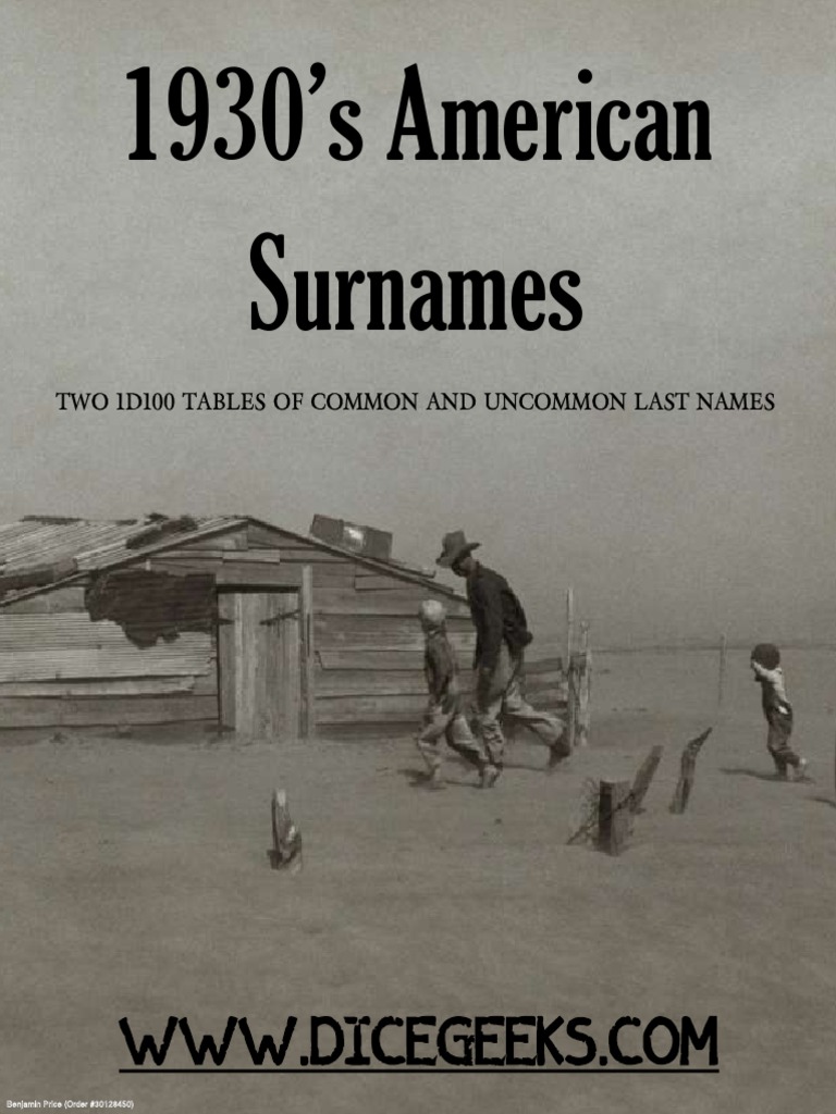 1930's American Surnames | PDF