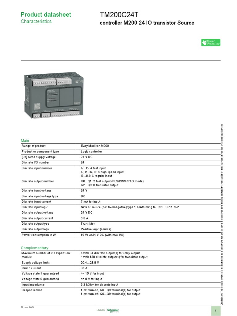 Modicon Easy M200 - TM200C24T | PDF | Usb | Logic Gate