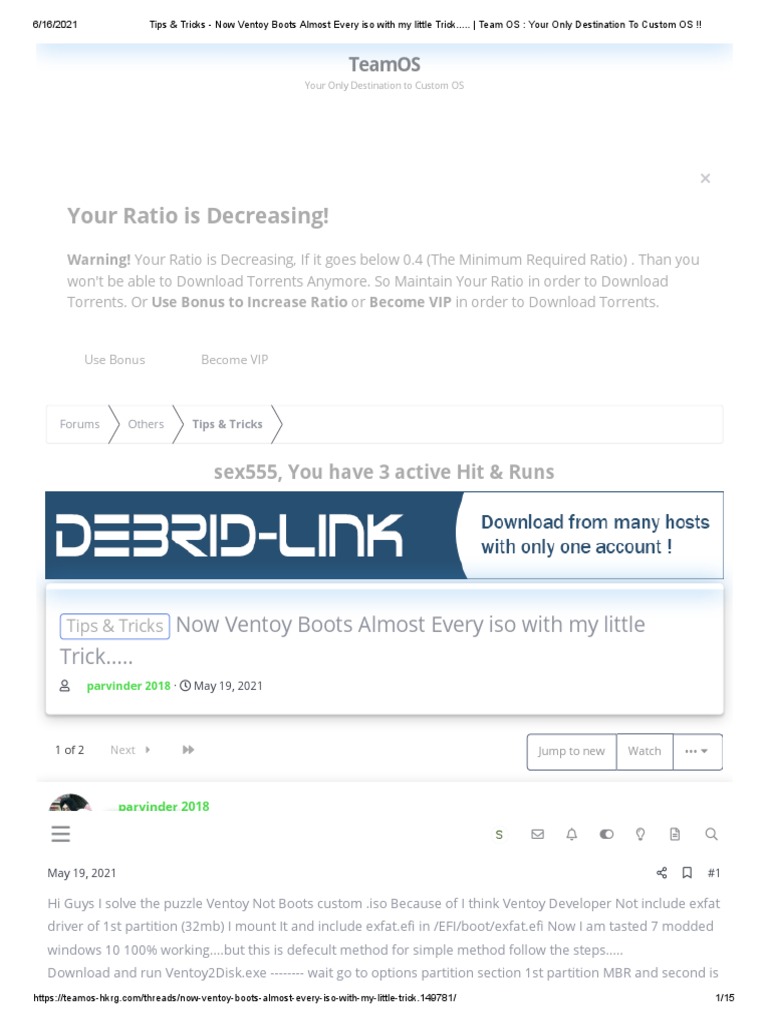 Ventoy ISO Boot Trick Guide | PDF | Internet Forum | Operating System ...