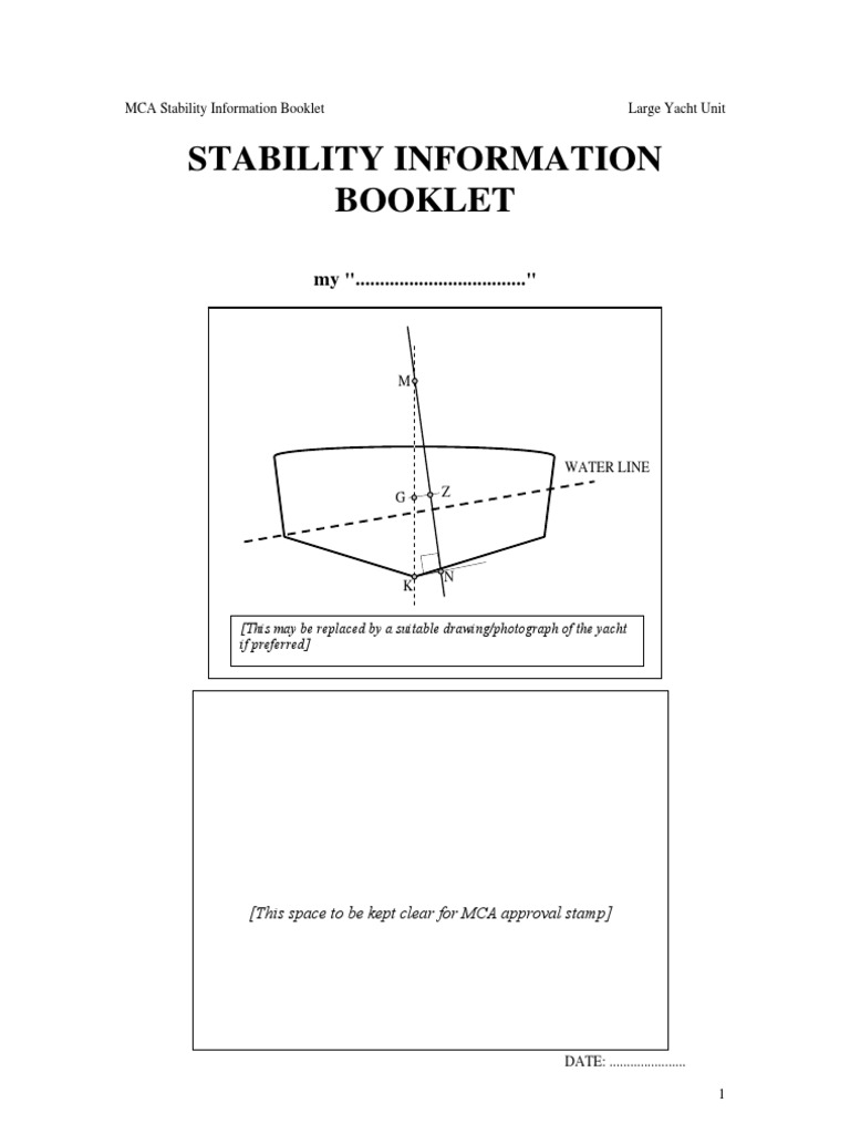 Stability Info Booklet | PDF | Ships | Watercraft