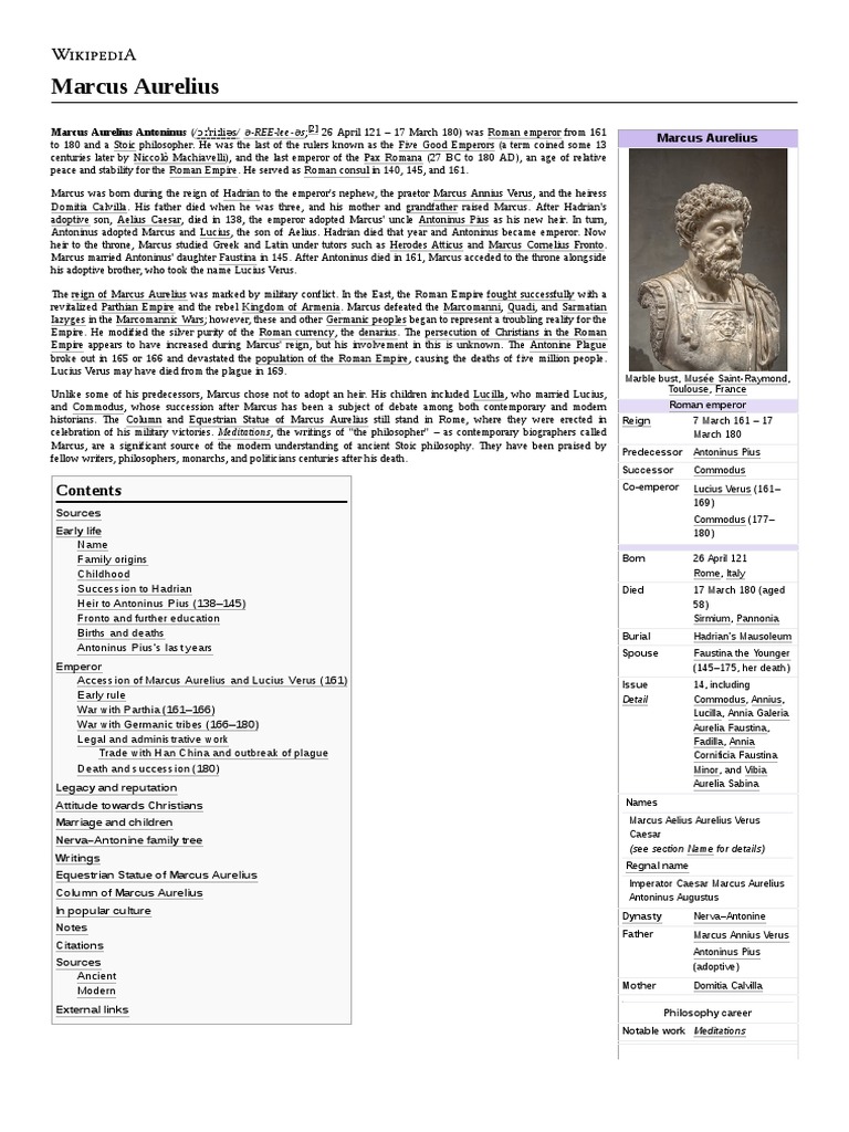 Marcus Aurelius | PDF | Marcus Aurelius | Ancient Roman Titles